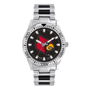 Louisville Cardinals Mens Quartz Analog Silver Heavy Hitter Watch ...