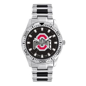 Ohio State Buckeyes Mens Quartz Analog Silver Heavy Hitter Watch ...