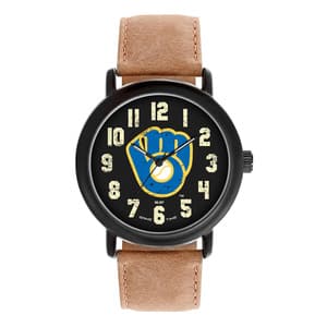 Milwaukee Brewers Mens Quartz Analog Throwback Watch - Detroit Game Gear