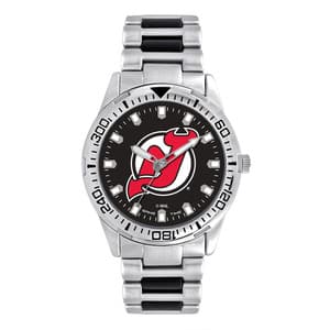 New Jersey Devils Mens Quartz Analog Silver Heavy Hitter Watch ...