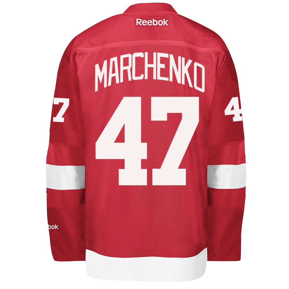 Alexey Marchenko Detroit Red Wings Reebok Premier Home Jersey - Detroit ...