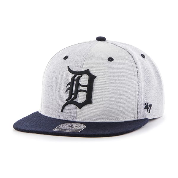 Detroit Tigers 47 Brand Gray Heather Snapback Adjustable Hat - Detroit ...