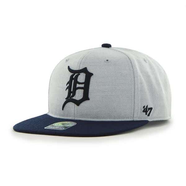 Detroit Tigers 47 Brand Gray Satchel Snapback Adjustable Hat - Detroit ...