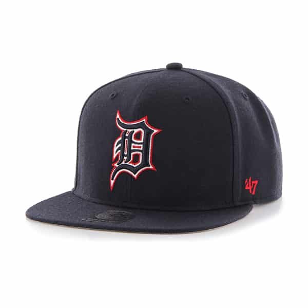 Detroit Tigers 47 Brand Navy Red No Shot Snapback Adjustable Hat ...