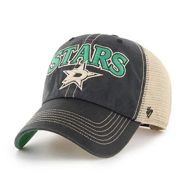 Dallas Stars 47 Brand Tuscaloosa Vintage Black Clean Up Mesh Snapback ...