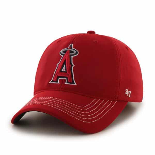 Los Angeles Angels Game Time Closer Red 47 Brand Stretch Fit Hat ...