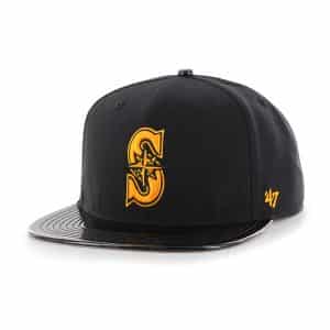 Seattle Mariners Shinedown Captain Black 47 Brand Adjustable Hat ...