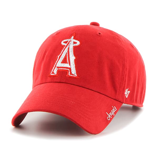 Los Angeles Angels Sparkle Team Color Clean Up Red 47 Brand Womens Hat ...
