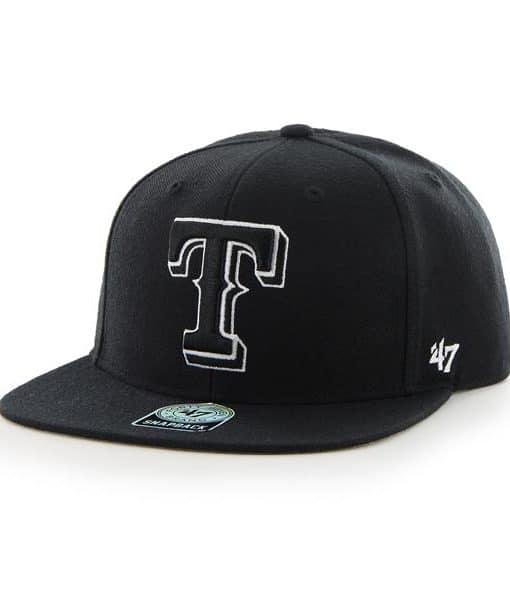 Texas Rangers Sure Shot Black 47 Brand Adjustable Hat - Detroit Game Gear