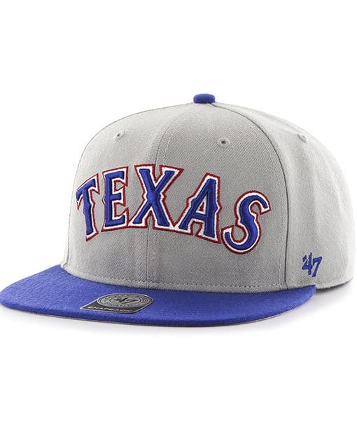 Texas Rangers Script Side Two Tone Captain Gray 47 Brand Adjustable Hat ...