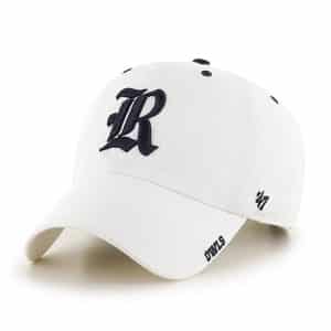 Rice Owls 47 Brand White Ice Clean Up Adjustable Hat - Detroit Game Gear