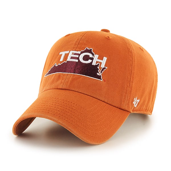 Virginia Tech Hokies Clean Up Burnt Orange 47 Brand Adjustable Hat ...