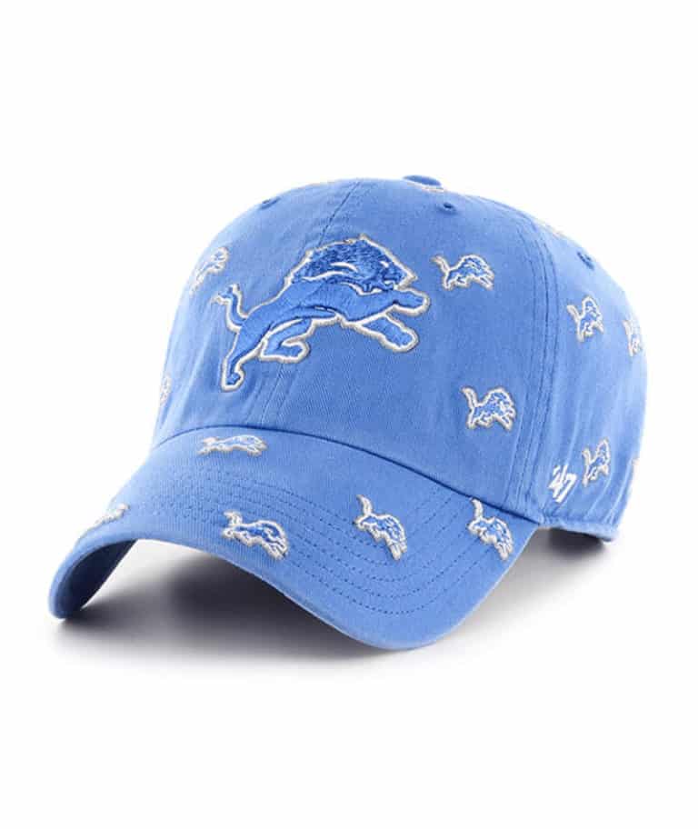 Detroit Lions 47 Brand Blue Raz Confetti Clean Up Adjustable Hat ...