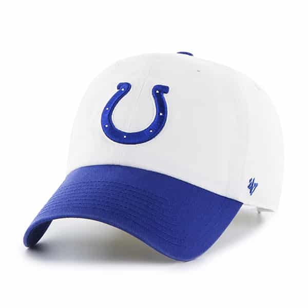 Indianapolis Colts Clean Up Two-Tone White 47 Brand Adjustable Hat ...