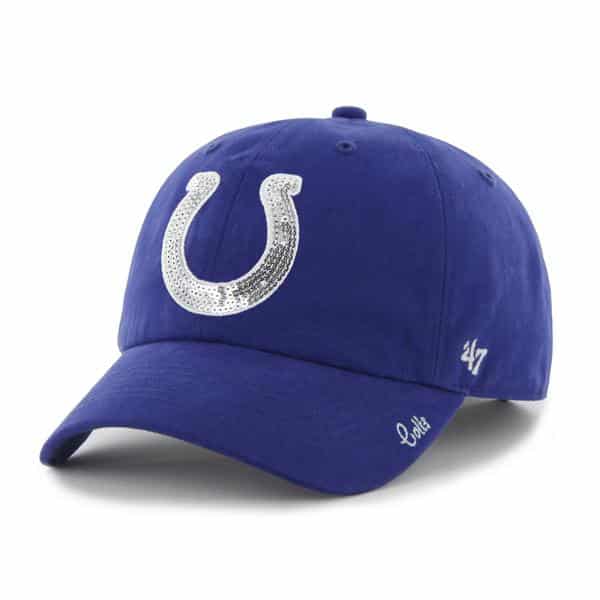 Indianapolis Colts Sparkle Team Color Clean Up Royal 47 Brand Womens ...