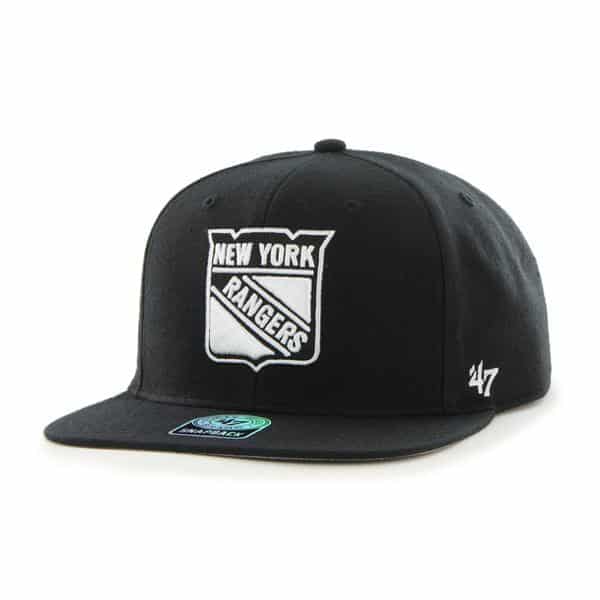 New York Rangers Sure Shot Black 47 Brand Adjustable Hat - Detroit Game ...