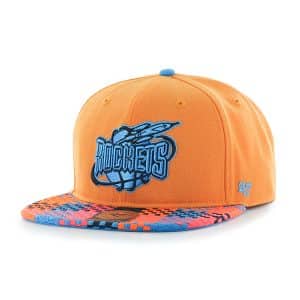 Houston Rockets Ruffian Captain Vibrant Orange 47 Brand Adjustable Hat ...