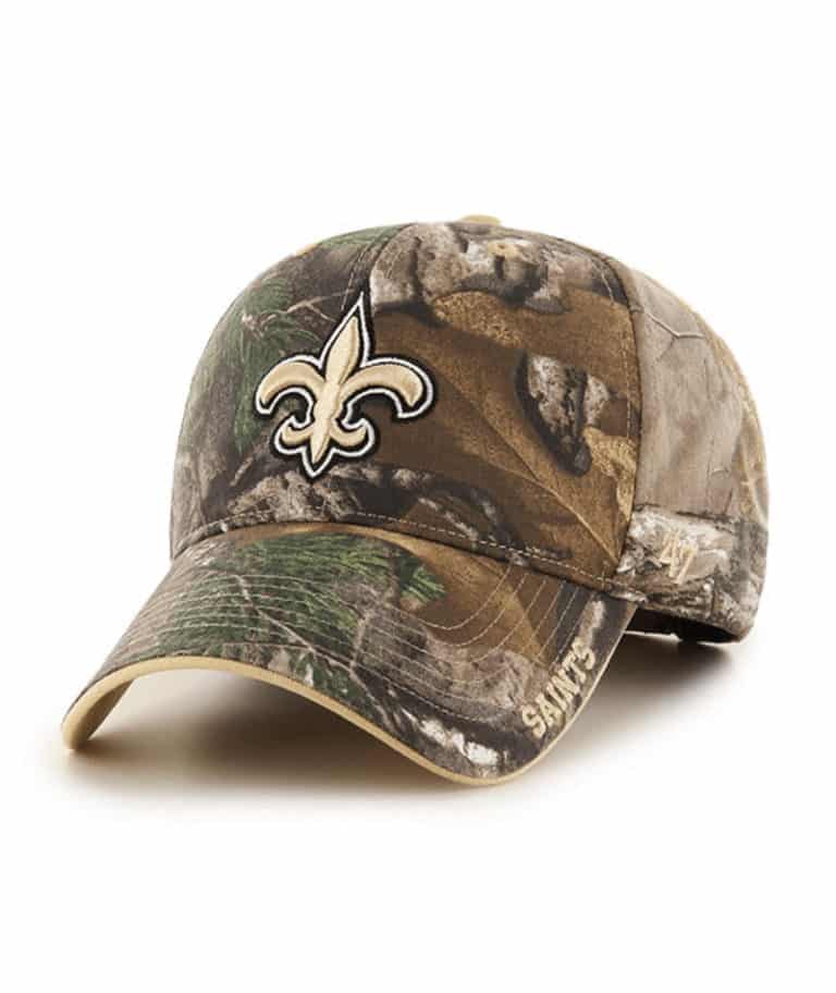 New Orleans Saints 47 Brand Realtree Camo Frost MVP Adjustable Hat ...