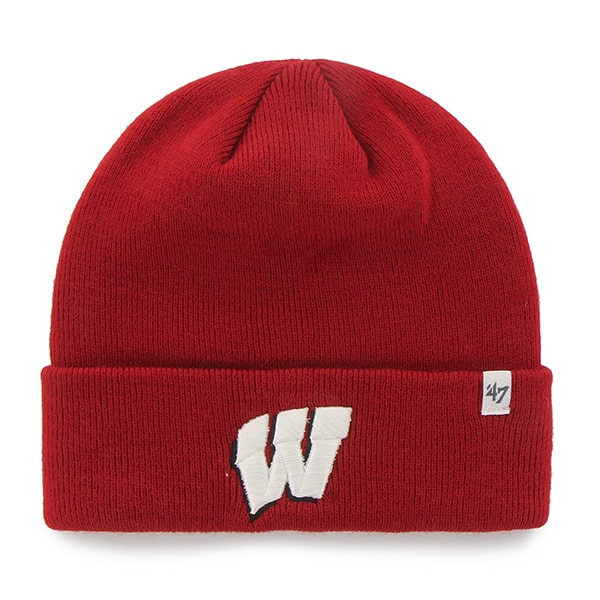 Wisconsin Badgers Raised Cuff Knit Red 47 Brand Hat - Detroit Game Gear