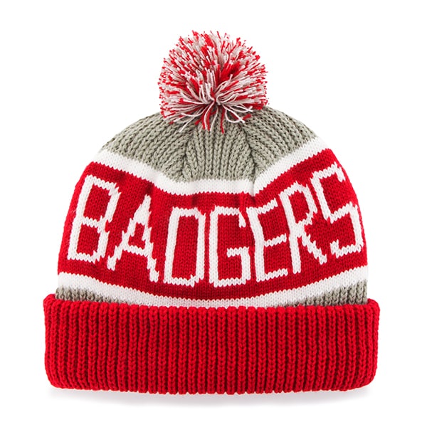 Wisconsin Badgers Pineridge Cuff Knit Gray 47 Brand Hat - Detroit Game Gear