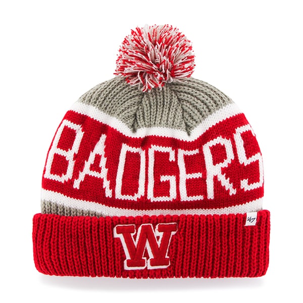 Wisconsin Badgers Pineridge Cuff Knit Gray 47 Brand Hat - Detroit Game Gear