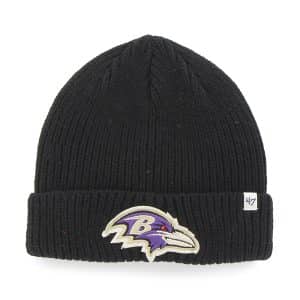 Baltimore Ravens Amesbury Cuff Knit Black 47 Brand Hat - Detroit Game Gear