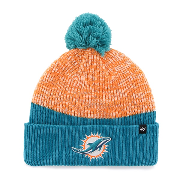 Miami Dolphins Backdrop Cuff Knit Neptune 47 Brand Hat - Detroit Game Gear