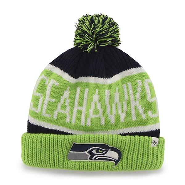 Seattle Seahawks Calgary Cuff Knit Light Navy 47 Brand Hat - Detroit ...