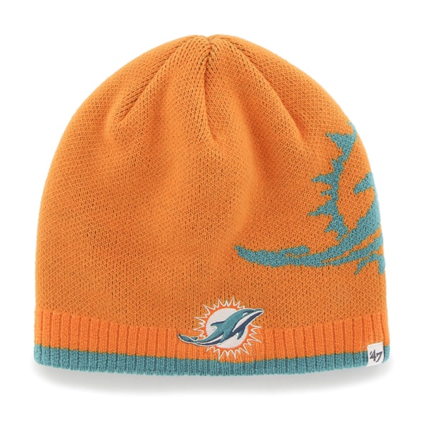Miami Dolphins Peaks Beanie Pylon 47 Brand Hat - Detroit Game Gear