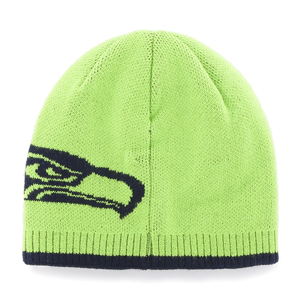 Seattle Seahawks Peaks Beanie Lime 47 Brand Hat - Detroit Game Gear