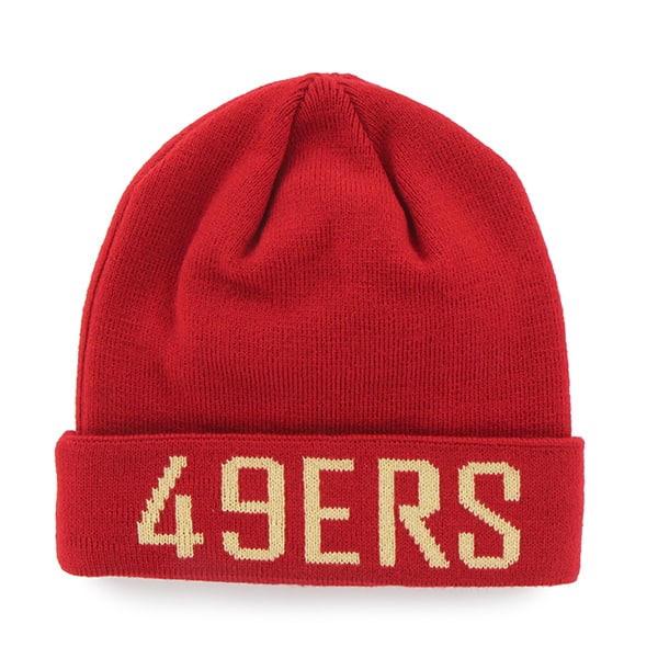 San Francisco 49Ers Recluse Cuff Knit Red 47 Brand Hat - Detroit Game Gear