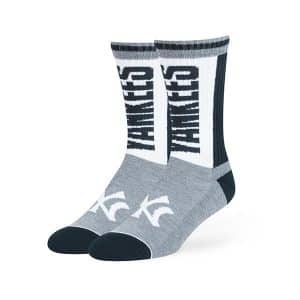 New York Yankees LARGE 47 Brand Slate Gray Crew Socks - Detroit Game Gear