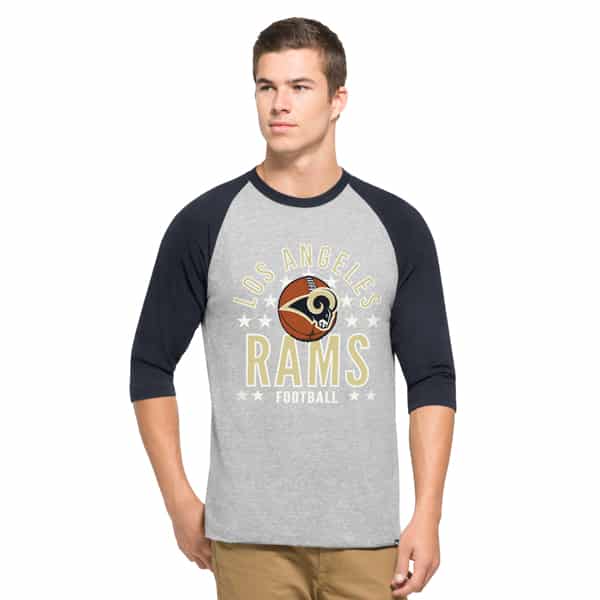 Los Angeles Rams Lockdown Raglan Mens Olympus 47 Brand - Detroit Game Gear