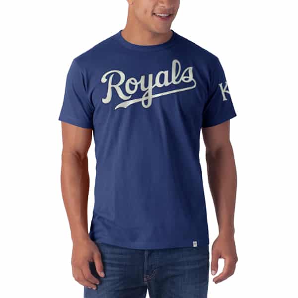Kansas City Royals Fieldhouse T-Shirt Mens Bleacher Blue 47 Brand ...