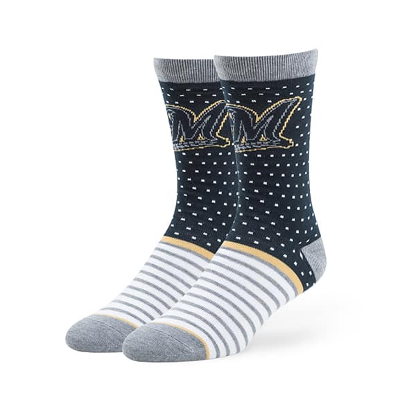 Milwaukee Brewers Willard Flat Knit Socks Navy 47 Brand - Detroit Game Gear