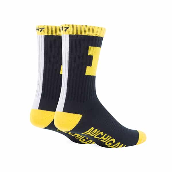 Michigan Wolverines 47 Brand Navy Bolt Sport Socks - Detroit Game Gear
