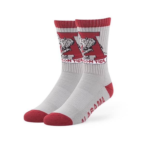 Alabama Crimson Tide Bolt Sport Socks Gray 47 Brand - Detroit Game Gear