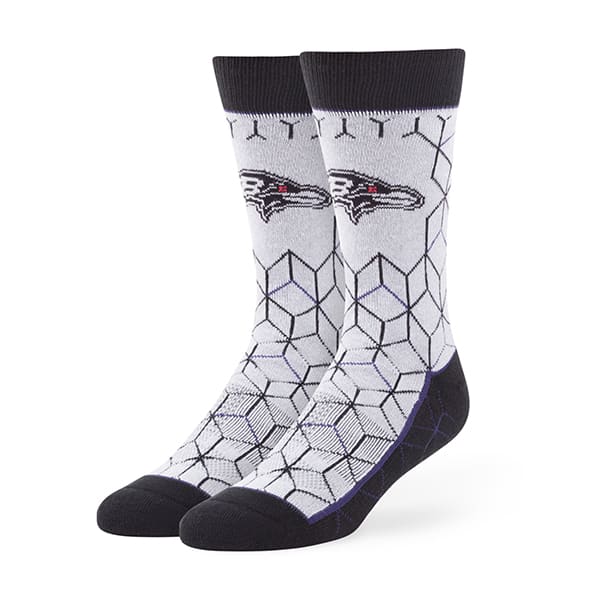 Baltimore Ravens Beehive Fuse Socks Gray 47 Brand - Detroit Game Gear
