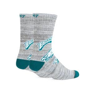 Philadelphia Eagles Percy Sport Crew Socks Gray 47 Brand - Detroit Game ...