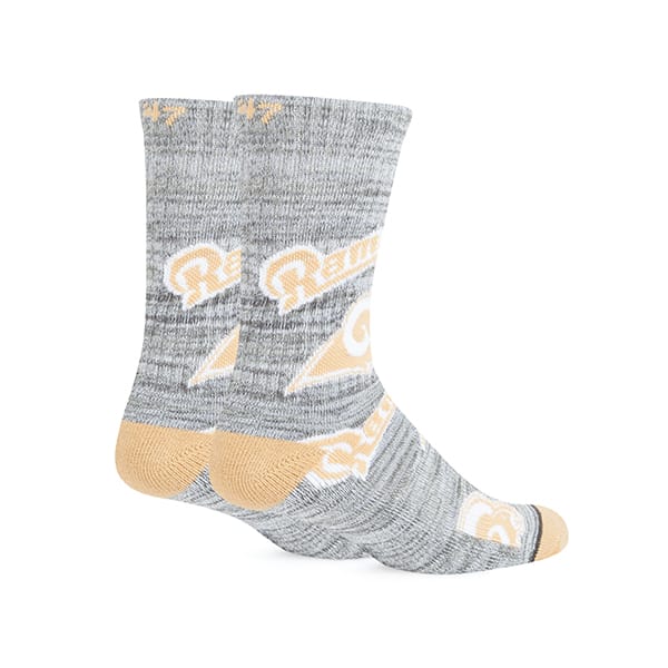 Los Angeles Rams Percy Sport Crew Socks Gray 47 Brand - Detroit Game Gear