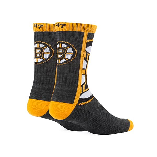 Boston Bruins Hot Box Sport Socks Black 47 Brand - Detroit Game Gear