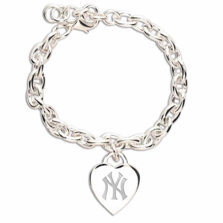 New York Yankees Heart Charm Bracelet - Detroit Game Gear