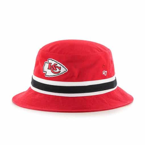 Kansas City Chiefs 47 Brand L/XL Striped Red Bucket Hat - Detroit Game Gear