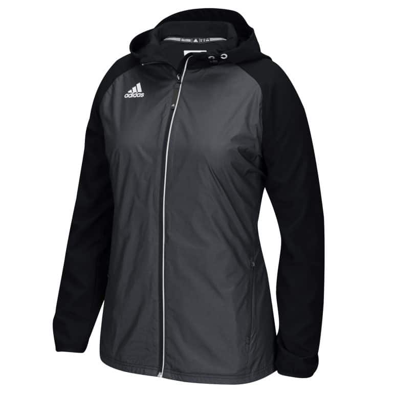 Women's Adidas Black Full Zip Jacket - Detroit Game Gear