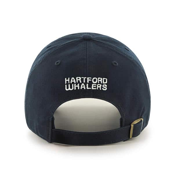 Hartford Whalers 47 Brand Navy Clean Up Adjustable Hat - Detroit Game Gear