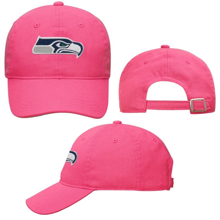 Seattle Seahawks KIDS Girls 7-16 Pink Adjustable Hat - Detroit Game Gear