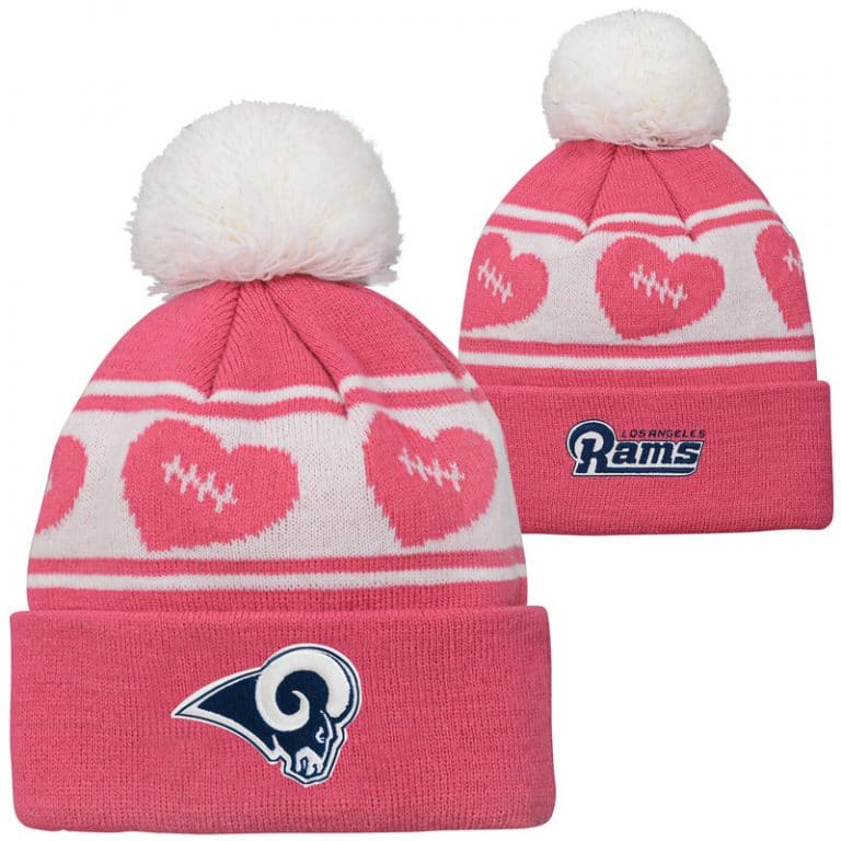Los Angeles Rams TODDLER Baby Pink Cuff Knit Hat - Detroit Game Gear