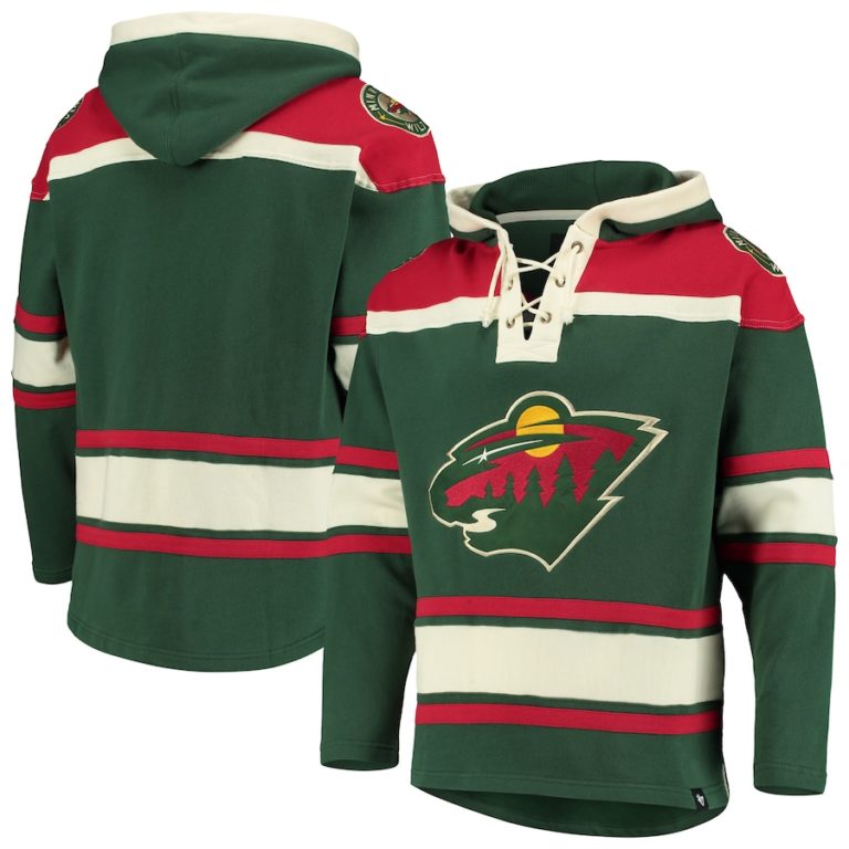 Minnesota Wild Men's 47 Brand Dark Green Pullover Jersey Hoodie ...