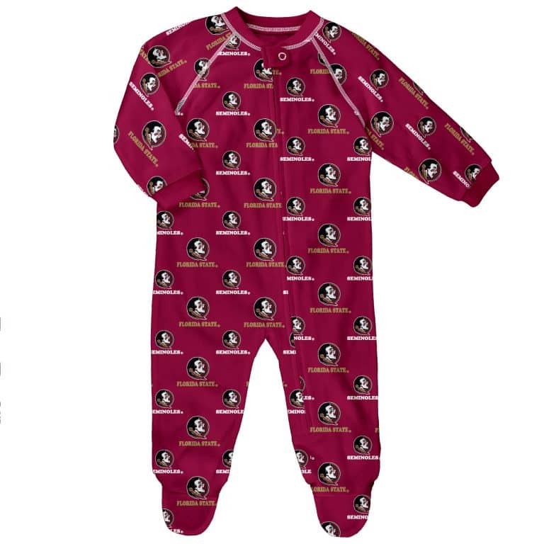 Florida State Seminoles Baby Garnet Raglan Zip Up Sleeper Coverall ...