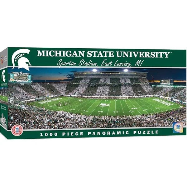 Michigan State Spartans Panoramic Stadium Puzzle - Detroit Game Gear